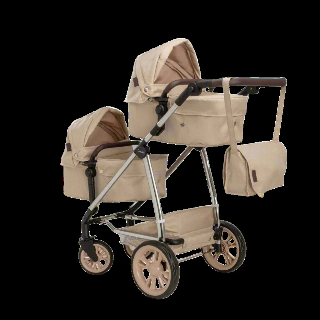 Celuna Twin Dolls Travel System - 9 Play Patterns (Stone)